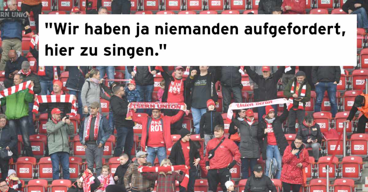 Singen verboten, doch bei Union gibt es trotzdem Fangesänge ...